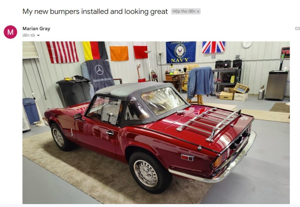 Triumph Spitfire MK4, MK3 GT6, 1500 bumpers